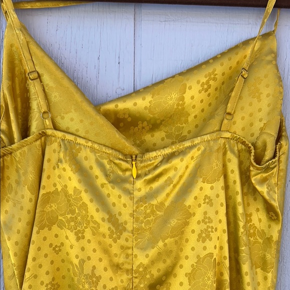 Cider | Dresses | Cider Golden Satin Dress | Poshmark